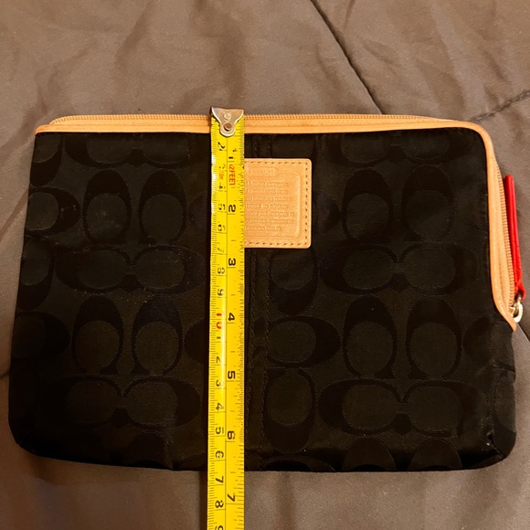 Coach | Tablets & Accessories | Coach Black And Tan Logo Tablet Sleeve ...